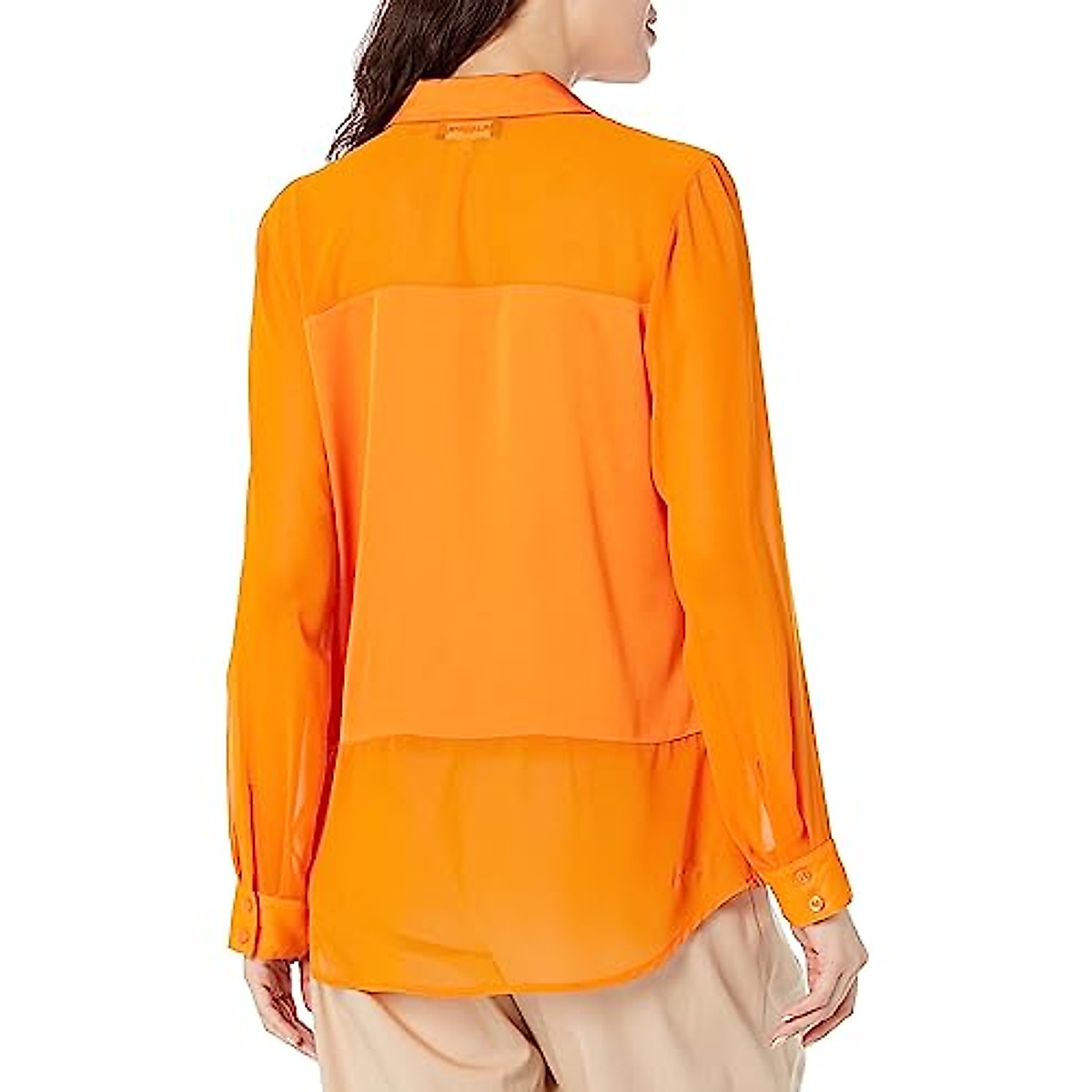 Karl Lagerfeld Paris Women's Sport Blouse, Ginger, Large