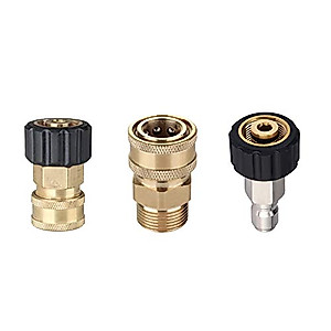 LOVHO Pressure Washer Adapter Set M22-14MM to 3/8 Inch Quick Connector 3 Pcs