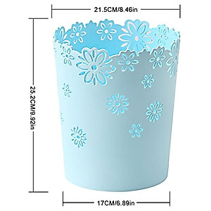 Wastebasket,Hmane Hollow Flower Shape Plastic Lidless Wastepaper Baskets Trash Can - L
