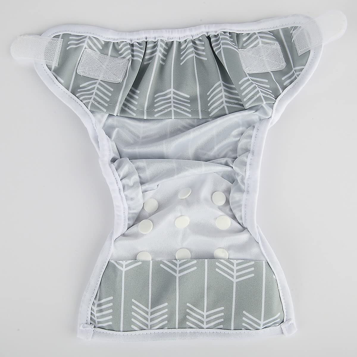 Newborn Baby Cloth Diaper Cover Nappy Hook and Loop (Grey Arrow)