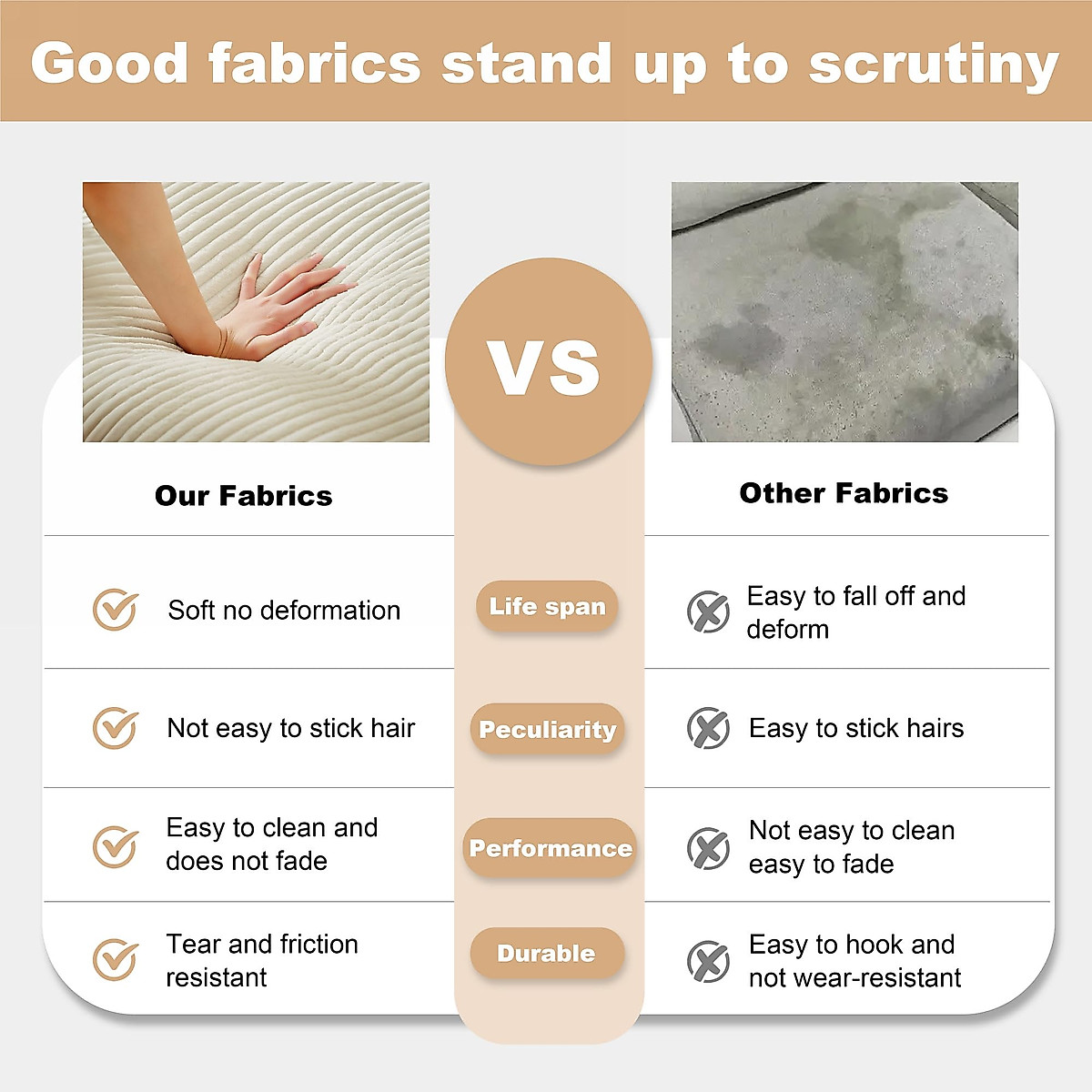 130" Oversized Sectional Sofa,Ultra-Soft L Shaped Couch for Living Room,Cloud Modular Sofa Couch with Zipper Back&Seat Cushion,Deep 4 Seat Sofa Sleeper with Movable Ottoman and Two Pillows(Beige)