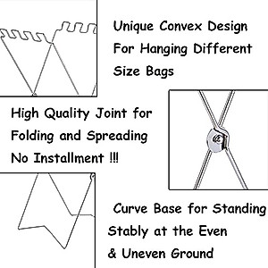 Trash Bags 1 Gallon-12 Gallon Holder Stand(free adjusted), Waste Sorting Bin, Grass Clippings Portable Fold Up Can, Trash Stand Holder for Camping Recycling Suitable in Bedroom, Kitchen, Camping