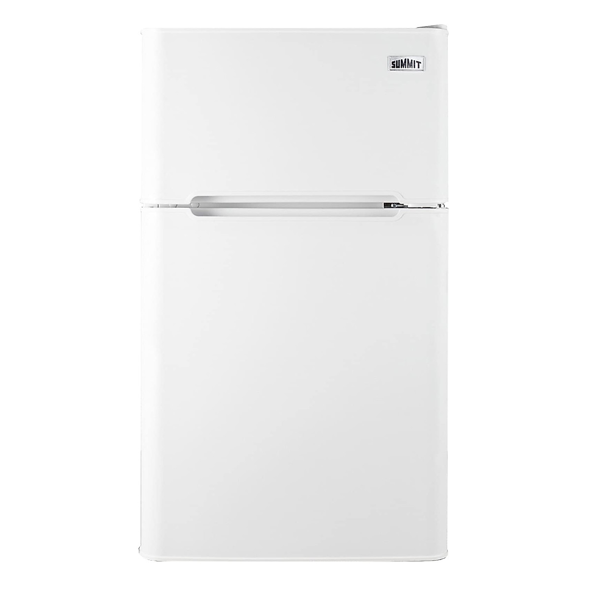 Summit Appliance CP34W ENERGY STAR Certified 19" Wide Counter Height 2-Door Refrigerator-Freezer in White with Cycle Defrost, Adjustable Thermostat, Interior Light