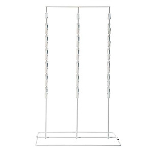 KC Store Fixtures Clip/Chip Rack 3-Rows, Chrome