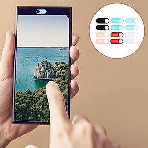 Abaodam 12PCS Phone Camera Cover Slide Plastic Laptop Webcam Covers Webcam Lens Protectors for Computers Cameras Mobile (Assorted Color)