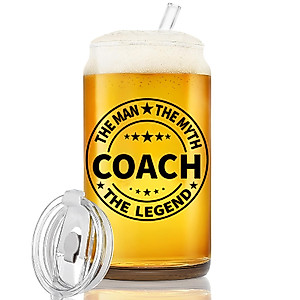 comfit Basketball Coach Gifts【Coach Beer Glass】 Best Coach Gift Set-Coach Thank you Gifts-Wrestling Soccer Volleyball Coach Gifts for Men