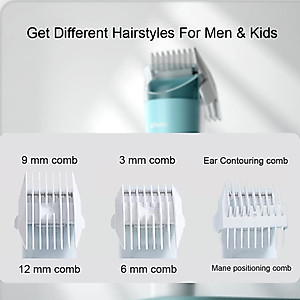 OPENBEAUTY Electric Hair Clipper for Men Kids Baby,Light Vacuum Hair Trimmer with Automatic Hair Suction,Waterproof Rechargeable Cordless Haircut Machine Toddler Professional Haircut Kit