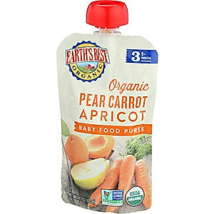 Earth's Best Pear Carrot Apricot Organic, 4.2 Oz Pouch