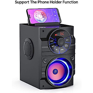 E I F E R Bluetooth Speakers Bluetooth Wireless Blue Tooth Speaker Subwoofer Loud Portable Bocinas with Remote Control & FM Radio, U-Disk/TF Card/AUX Input Player TWS Pairing Home Party B12