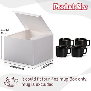 100 Pcs 6 x 6 x 4 Inch Small Gift Boxes with Lids Bridesmaid Proposal Box Assemble Gift Wrap Boxes Square White Box for Gifts, Candles, Party Favor, Wedding Birthday Party Supplies