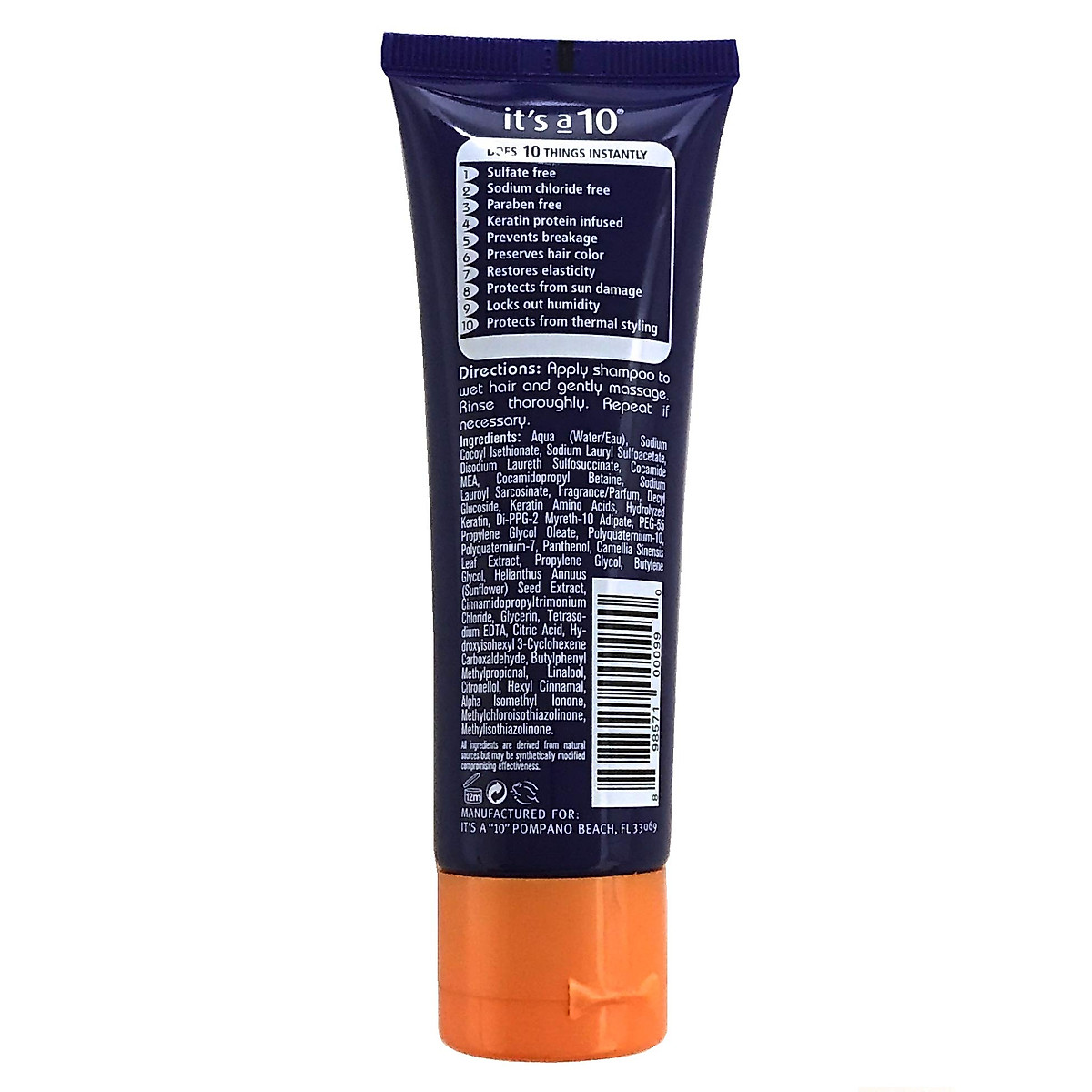 Its A 10 Miracle Shampoo Plus Keratin Unisex 2 oz