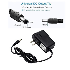 4.5V 1Amp AC to DC Adapter Power Supply, 4.5W 1000ma AC 100-240V to 4.5V, 2.5mm X 5.5mm Plug(Pay Attention to The Size. Make Sure it Works for Your Products)