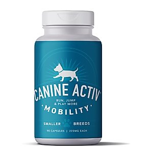CANINE ACTIV Dog Joint Pain Relief Activity-Induced Capsules, Dog Joint Supplement Small Breed, Hip and Joint Supplement for Dogs, Dog Joint Pills for Fast Relief from Activity-Induced Pain - 90 Ct