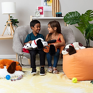 Pound Puppies Classic Plush - Light Brown with Brown (Short Fuzzy Ears)