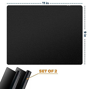 TOOLSSIDE 100% Non-Stick Toaster Oven Liner 2 PACK - 11" X 9" Oven Liners For Bottom Of Oven, Great Oven Mat Teflon Liner For Toaster Ovens, Dishwasher Safe, Best Oven Mat For Bottom Of Oven