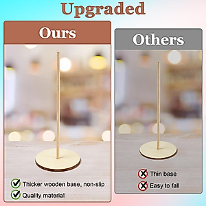 YGAOHF 5 PCS Reusable Wooden Donut Stands for Dessert Table - Detachable Doughnut Holder Bagels Display Stand Holder for Wedding Birthday Christmas Party Supplies