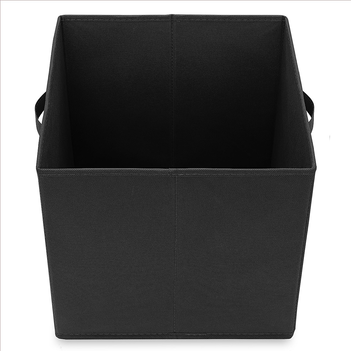 Casafield Set of 12 Collapsible Fabric Cube Storage Bins, Black - 13" Foldable Cloth Baskets for Shelves, Cubby Organizers & More
