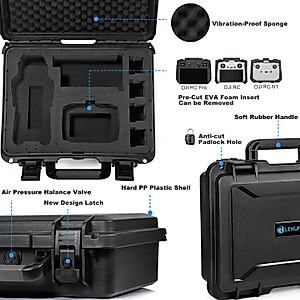 Lekufee Waterproof Hard Carrying Case Compatible with DJI Mavic 3 Cine Combo or DJI Mavic 3 Drone Combo and DJI RC Pro and More DJI Mavic 3 Drone Accessories [NOT Included Mavic 3 Drone]