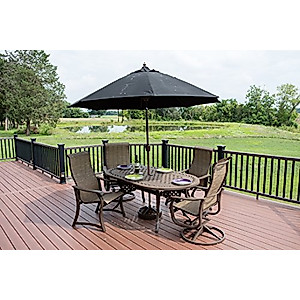 US Weight Durable Fillable Umbrella Base Designed to be Used with a Patio Table 3.5 pounds , Bronze