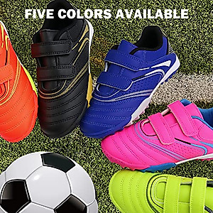 firelli Kids Athletic Turf Soccer Cleats Boys Girls Comfortable Soccer Shoes (3,Orange)