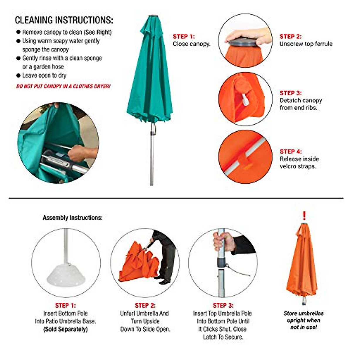 Strombergbrand The Vented Bistro, Large Outdoor Patio Umbrella with Tilt Adjustments, Café Style Market Umbrella, Patented Construction, Commercial Quality Heavy Duty Table Top Umbrella, Black