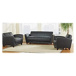 Lorell Reception Loveseat, Black