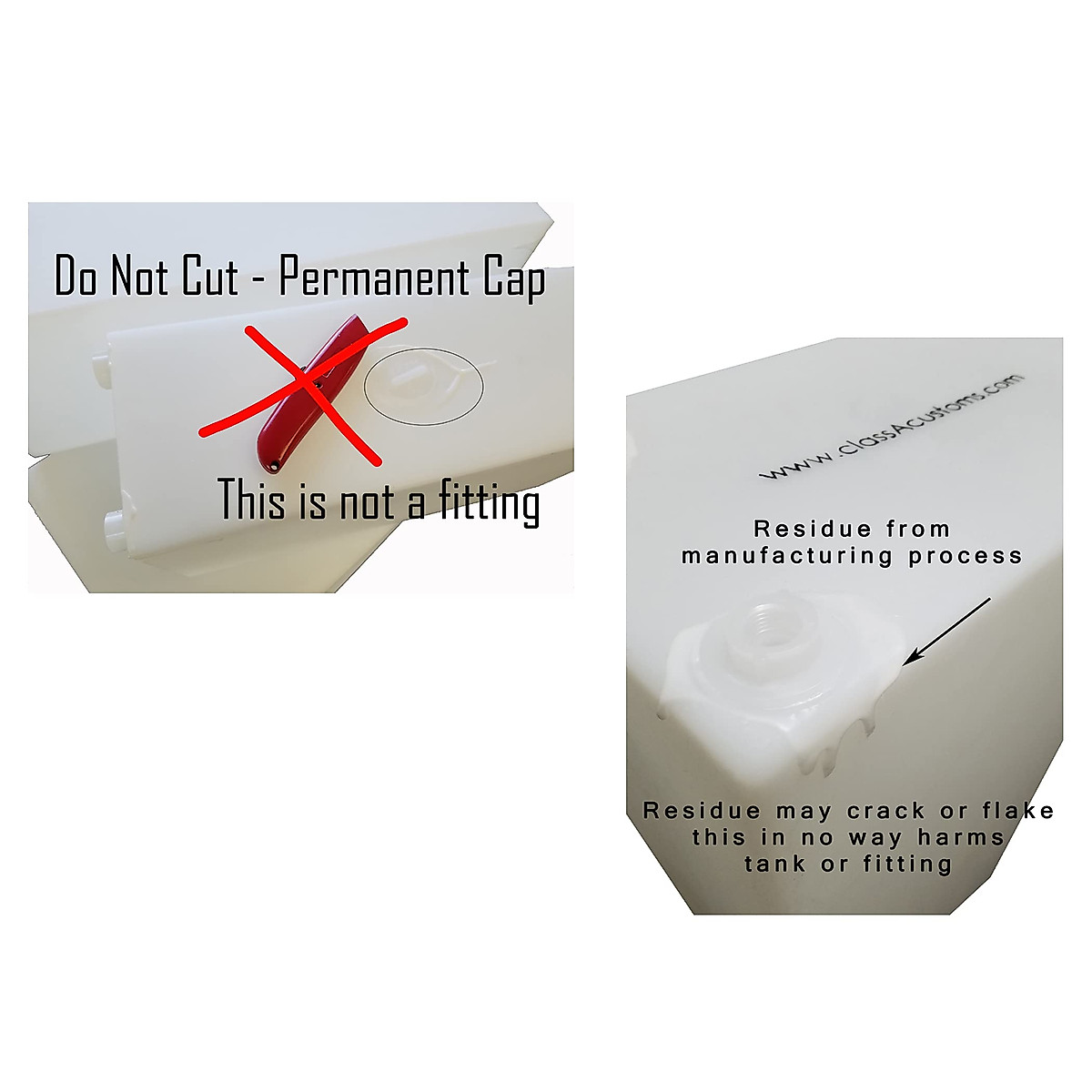 Class A Customs | UM-2000 | One (1) UnderMount 20 Gallon RV Fresh and Gray Water Holding Tank RV Concession