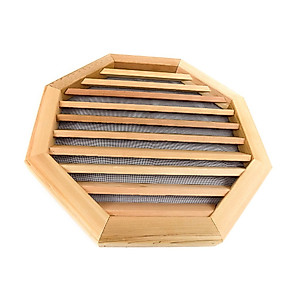Miller Shingle Octagon Clear Cedar Vent, Flush Mount - 18 inch x 18 inch