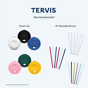 Tervis 1041201 Cherry Blossom Tumbler with Wrap and Brown Lid 16oz, Clear