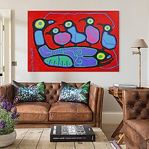 Norval Morrisseau Prints Loon Family Poster Canvas Wall Art Poster Decorative Bedroom Modern Home Print Picture Artworks Posters 08x12inch(20x30cm)