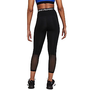 Nike Women's W Np 365 Tight 7/8 Hi Rise, Black/White, M