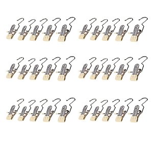QUOKJHGP 30PCS Anti-Rust Clip Hooks: Space-Saving Laundry Storage Solution Hanging Hook Clips Towel Clips Laundry Hooks Hanging Clips with Clips for Home and Travel