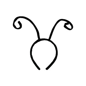 Nicky Bigs Novelties Black Velvet Bug Antenna Headband | Ladybug Bee Insect Hair Band Costume Accessory | Unisex Adult One Size Halloween Accessories