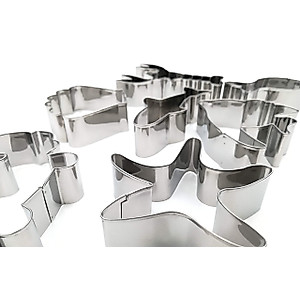 JOKUMO Sea Creatures Cookie Cutters Set – 9PC High Grade 430 Stainless Steel –Fish, Dolphin, Crab, Starfish, Shark, Sea Horse, Lobster, Angel fish, Shell