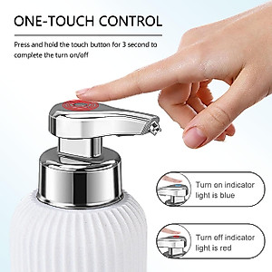 Kuxssul Automatic Foaming Soap Dispenser, 10.8oz/320ml Touchless Hand Soap Dispenser Rechargeable Foam Soap Dispenser, IPX5 Waterproof Smart Dish Soap Dispenser Electric Soap Dispenser