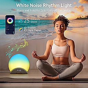 LaView Smart White Noise Machine,App Control Sleep Sound Machine Night Light 25 Relaxing Sounds and 8 Rhythm Modes,Sunrise Wake Up Light,Smart Alarm Clock for Kid/Adult,Work with Alexa