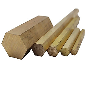 KOFSOL GZ Brass Hexagonal Bar, 1PCS Hex Hexagon Rod 100mm/150mm/200mm (Color : 8x100mm 1pc)