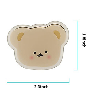 Expandable Phone Grip Handle Smartphone Finger Holder Grip Bracket Support Adjustable Stand Cute Cartoon Lovely Bear Design Kawaii Anime Animal