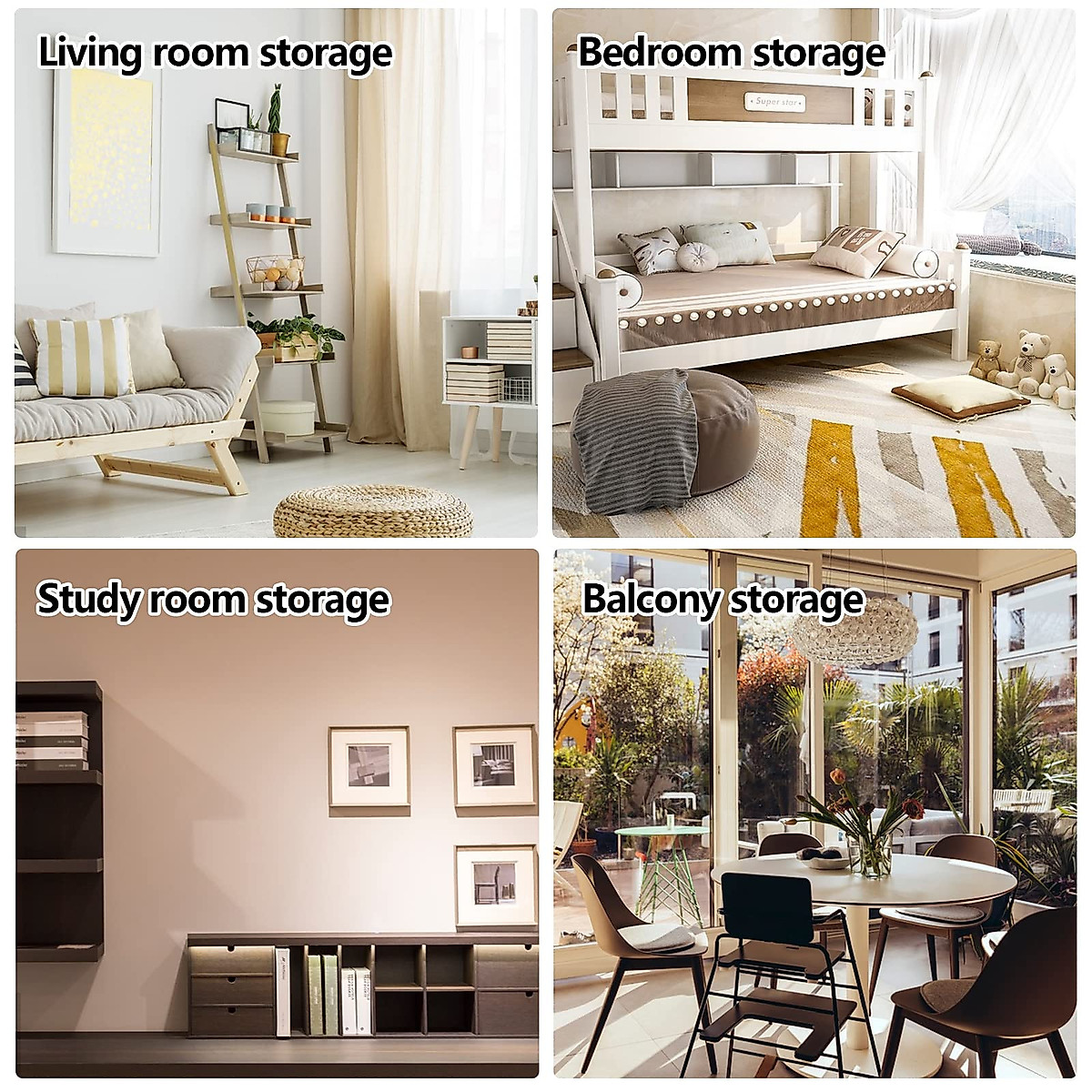 Jossens 11 Inch Fabric Baskets with Leather Handles,Foldable Cubes Storage Bins Set of 4 for Cube Organizer Home Toy Nursery Closet Bedroom (blue)