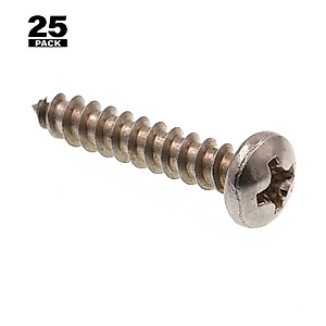 Prime-Line 9019320 Sheet Metal Screw, Self-Tapping, Pan Head Phillips, #6 X 3/4 in, Grade 18-8 Stainless Steel, Pack of 25