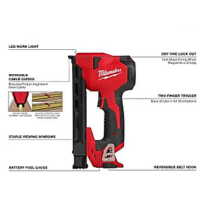 Milwaukee M12 12-Volt Lithium-Ion Cordless Cable Stapler (Tool-Only), (2448-20)