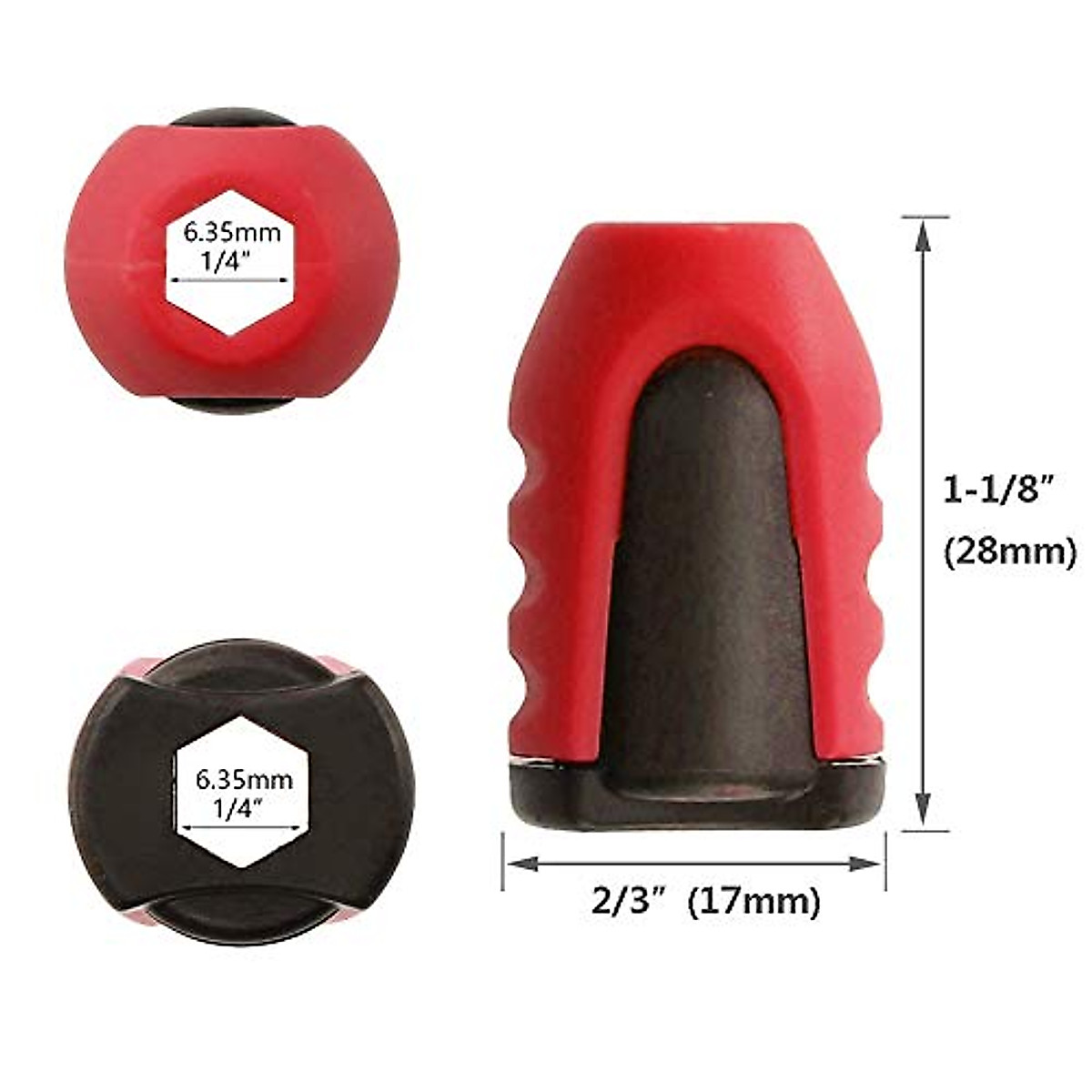 Yakamoz 3Pcs Bit Magnetizer Ring Removable Magnetic Driver Screw Catcher Magnet Screwdriver Bit Drive Holder Power Bits Tool