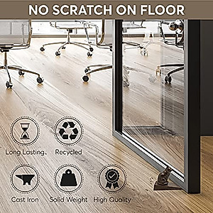 Trovety Linda Cat Door Stopper - Cast Iron Door Stopper with Cat Figurine - Prevent Loud Door Bangs - Keep Doors Open - Decorative Rustic Door Stopper (Sitting Cat)