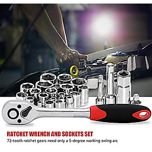 188-Piece Household Tool Kit - GETUHAND General Home/Auto Repair Hand Tool Set, Multi Tool Set with Large Mouth Opening Tool Bag with 15 Pockets