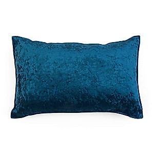 Thro by Marlo Lorenz TH014509004E Ibenz Ice Velvet Pillow, 14 x 22 in, Teal