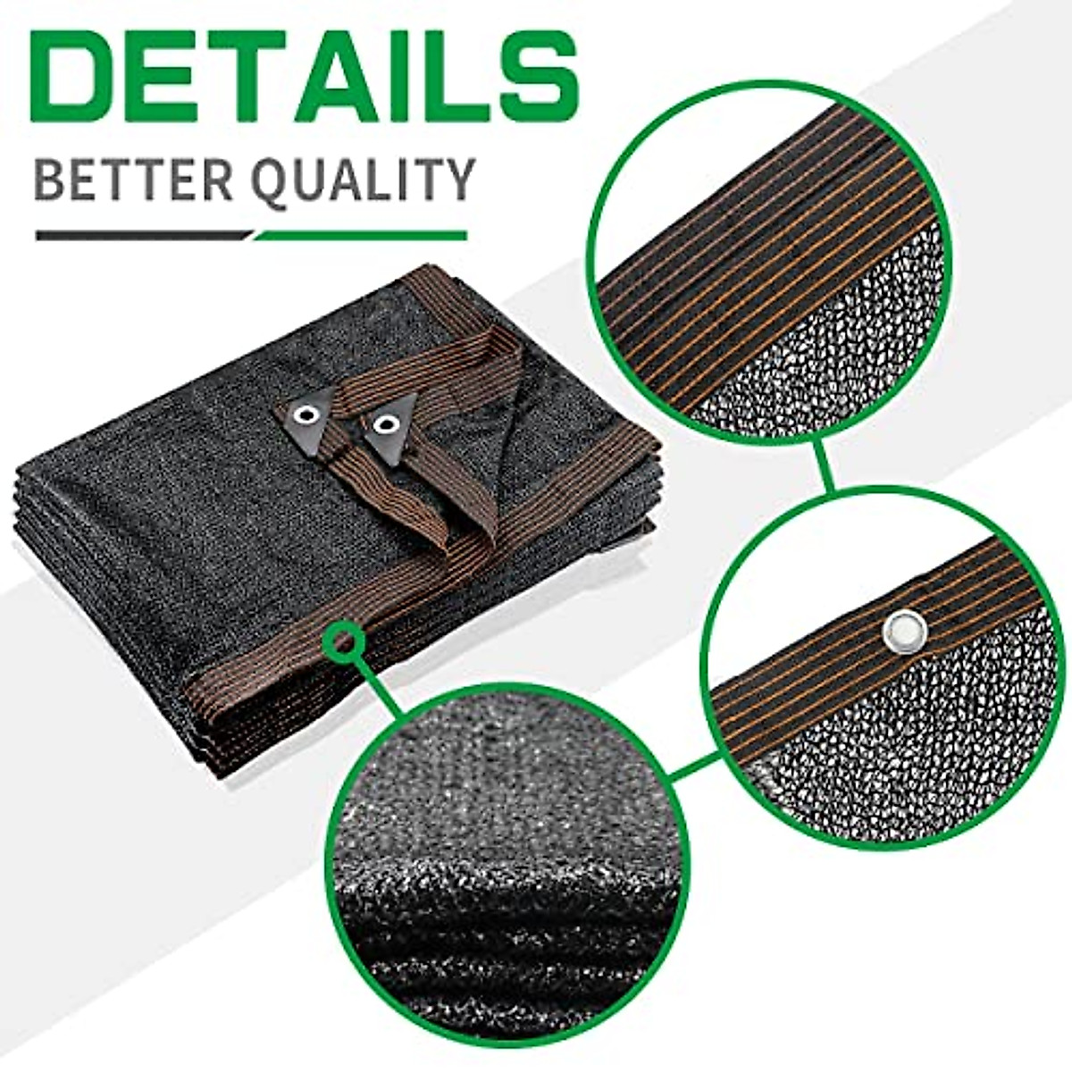 40% Shade Cloth with Grommets, Garden Mesh Shade Tarp Sun Shade Net for Greenhouse Cover Patio Plant Flower Chicken Coop (10Ft x 13Ft)