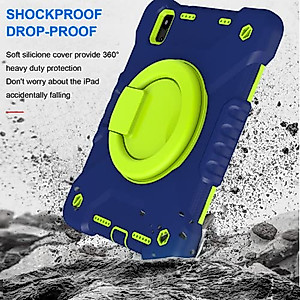 New iPad Mini 6 Case Kids 2021,iPad Mini 6th Generation Case for Kids Built-in Pencil Holder,Heavy Duty Shock Resistant Rugged with 360 Degree Swivel Handle Rugged Case for iPad Mini Case Kids