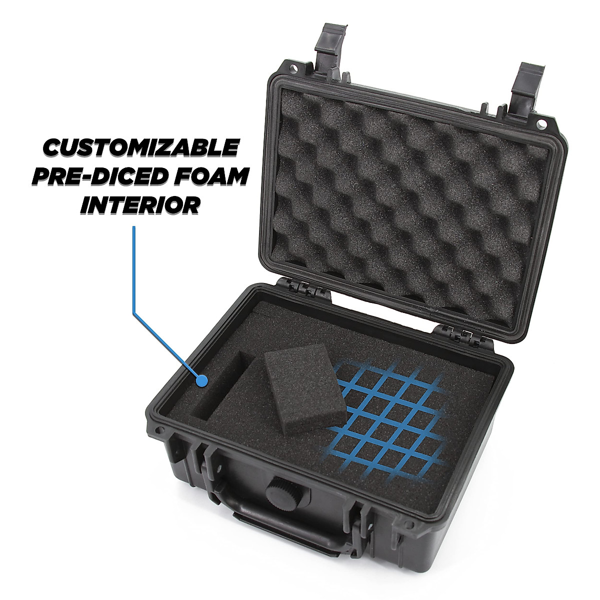 CASEMATIX Waterproof Trading Card Case for 550 Cards - Hard Shell Trading Card Box with Customizable Foam Compatible with Magic The Gathering, Cards Against Humanity and Standard TCGs