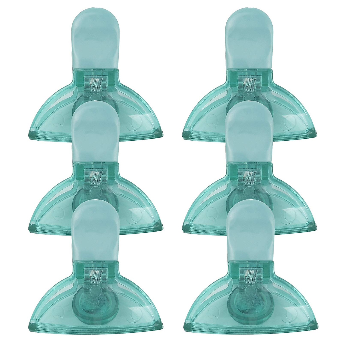 COOK WITH COLOR 6 Pc Chip Bag Clips with Magnet- Food Clips, Chip Clips, Small Bag Clips for Food Storage with Air Tight Seal Grip for Bread Bags, Snack Bags and Food Bags - (Teal)