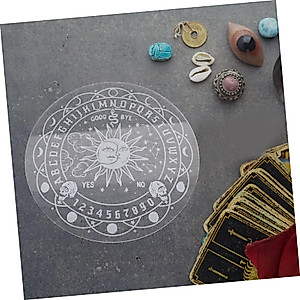 Abaodam 3pcs Pendulum Dashboard Tabletop Decor Desktop Decor Acrylic Material Acrylic Divination Board Letter Decor Witch Decor Metaphysical Message Board Witch Pendulum Board Skeleton